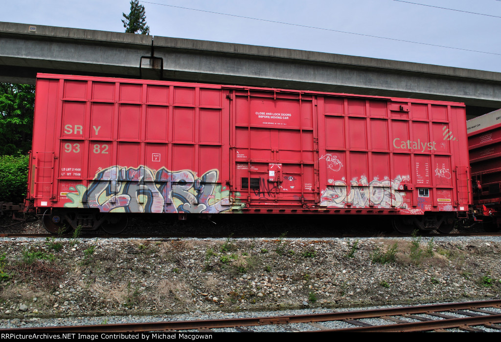 SRY 9382 50-6 ft Single Door Excess Height Boxcar (Side A)